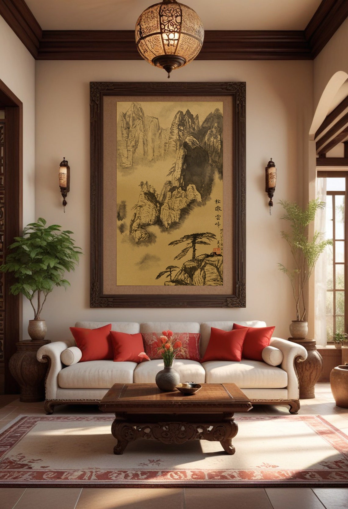 HAND Painted,chinese Landscape Painting,landscape Scroll Art ...