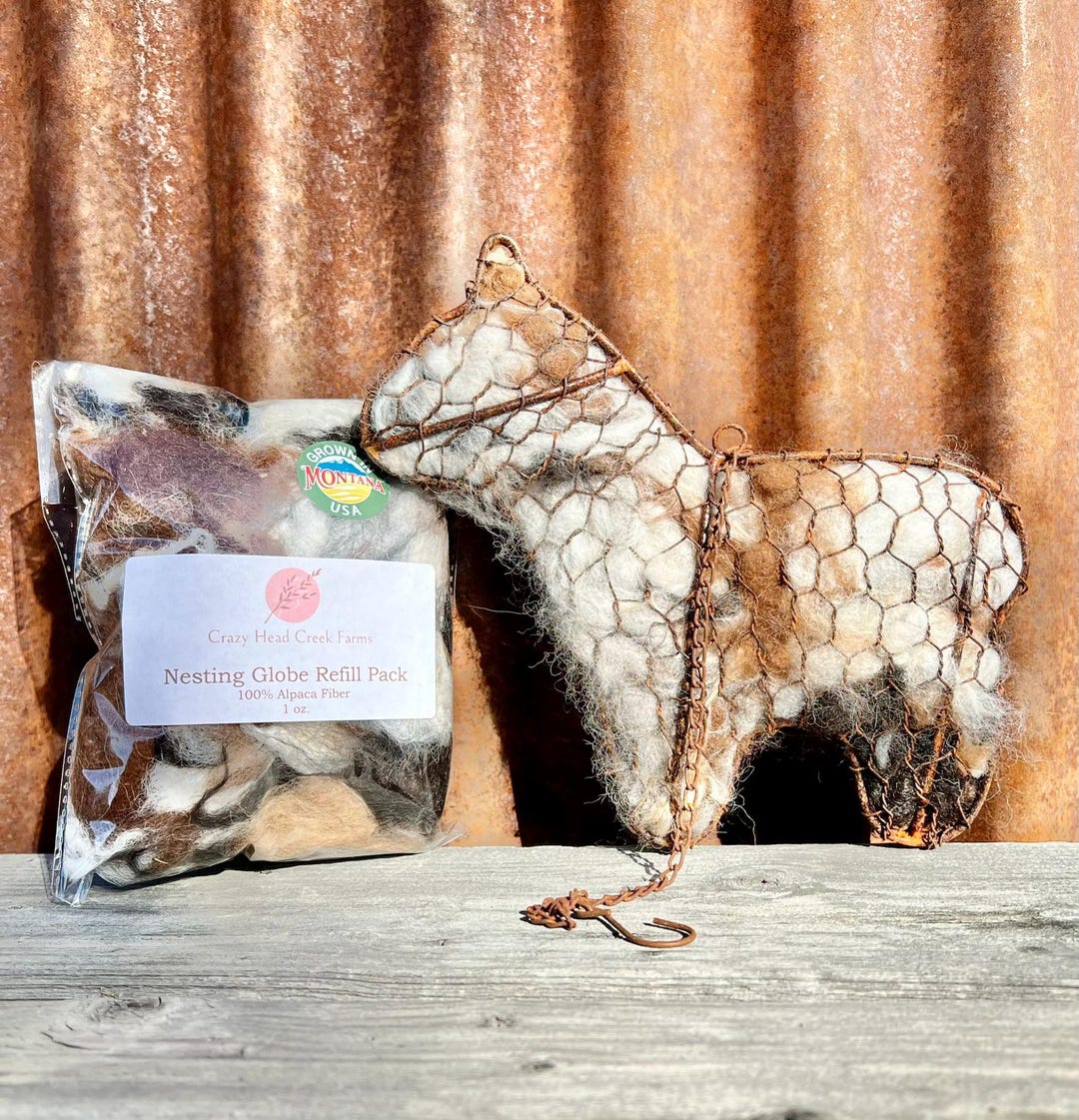 Wire Alpaca Bird Nester With Free Refill Pack - Etsy