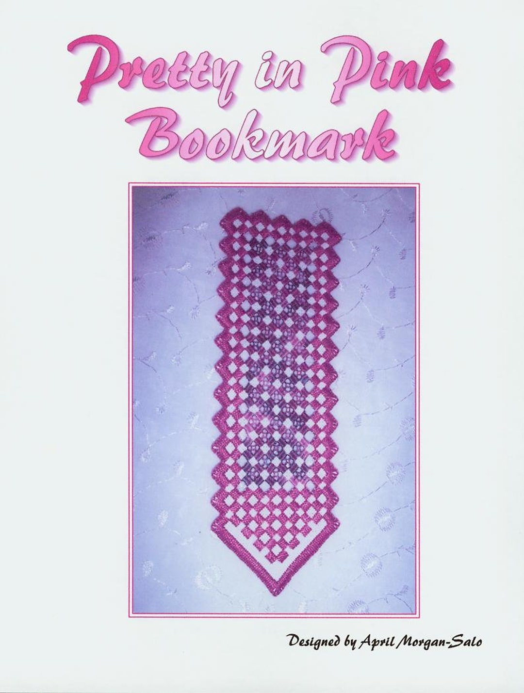 Pretty in Pink Bookmark Hardanger Pattern - Etsy