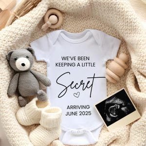 Little Secret, Digital Pregnancy Announcement, Gender Neutral Baby ...