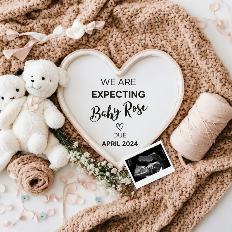 Charming 10-pack Pregnancy Announcement Canva Templates 'little Secret ...