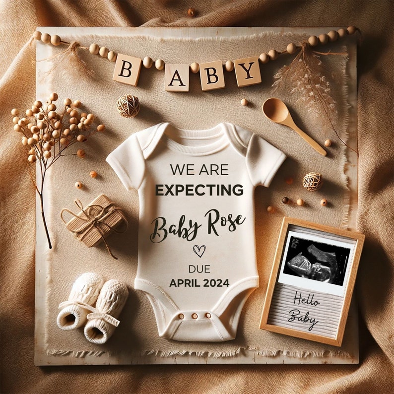 Bundle of 10 Elegant Pregnancy Announcement Templates Editable ...