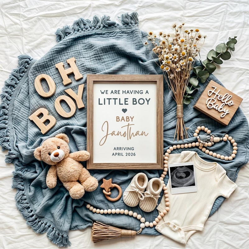 Baby Boy Announcement - Etsy