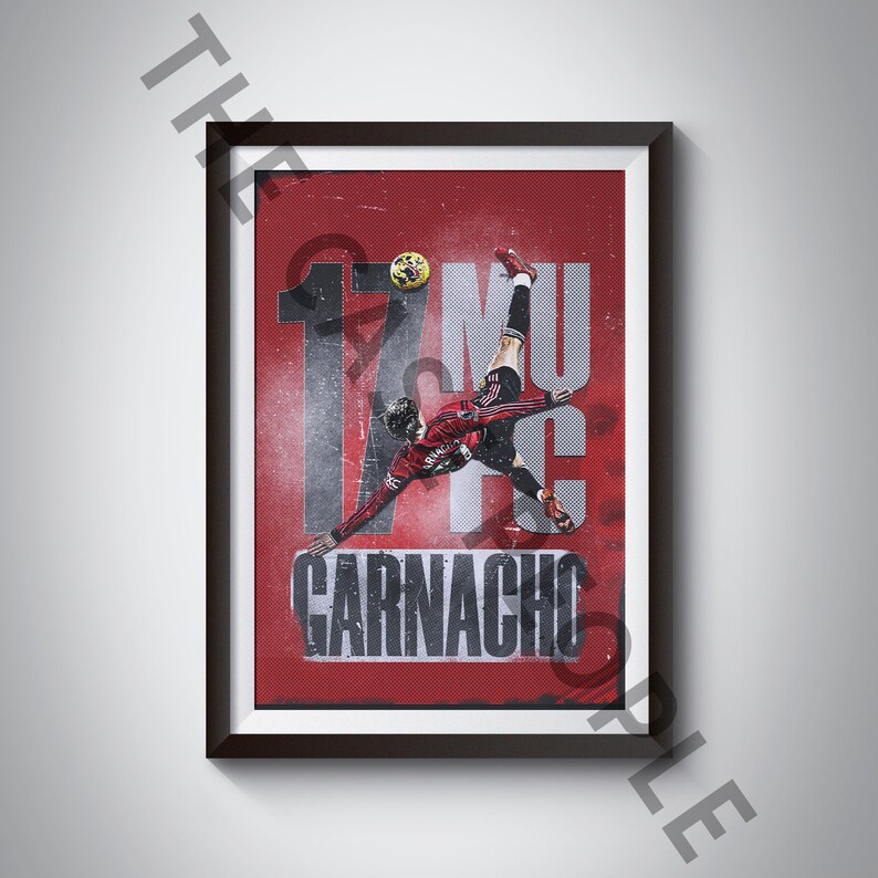 Alejandro Garnacho Poster, Manchester United Poster, Football Download ...