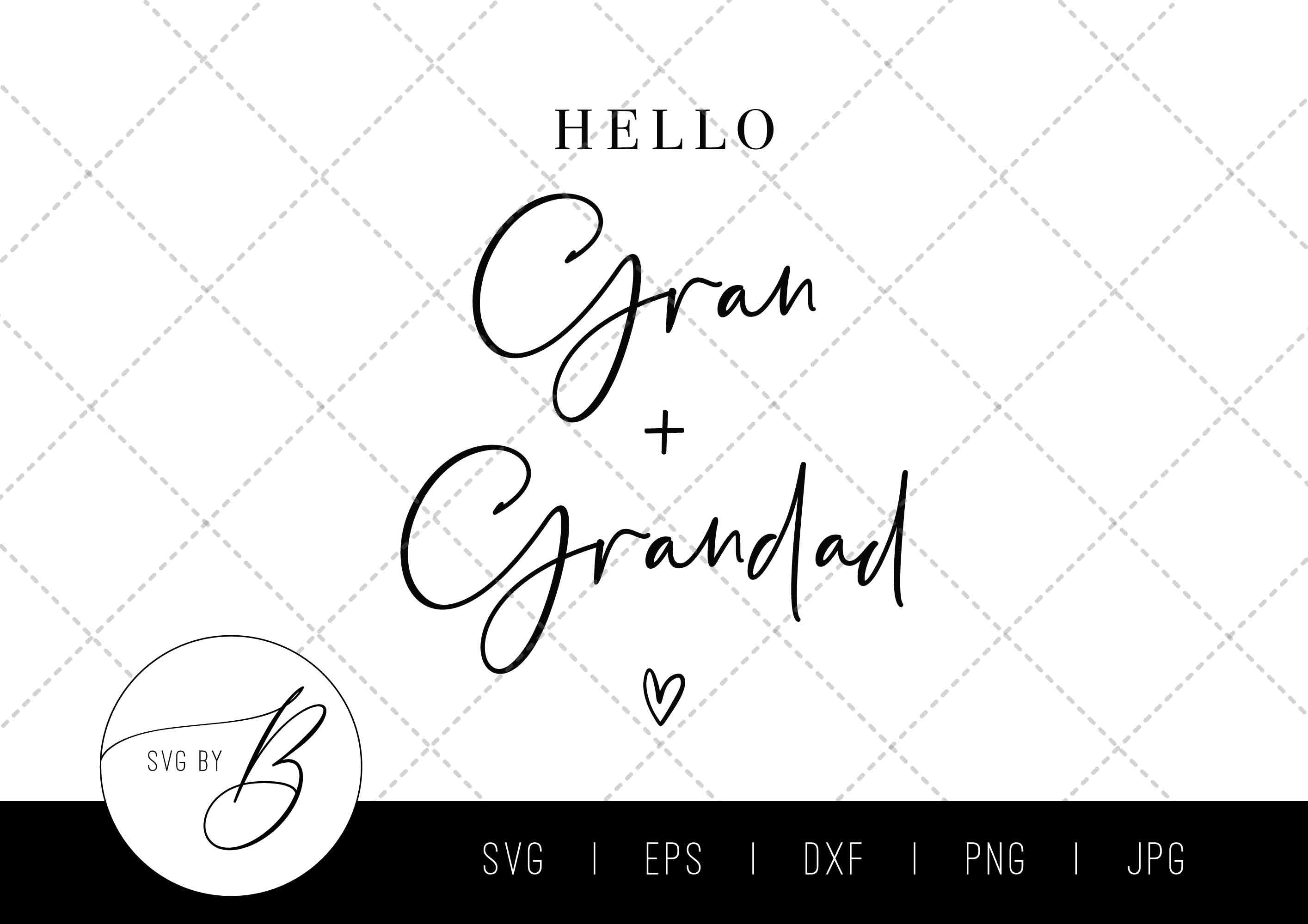 Hello Gran and Grandad SVG Pregnancy Announcement SVG Svg - Etsy UK