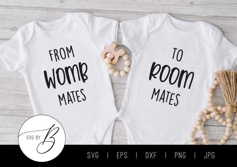 From Room Mates to Womb Mates SVG | Twin Pregnancy Announcement SVG ...