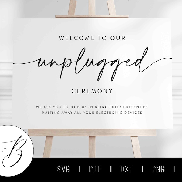 Unplugged Ceremony Sign - Etsy