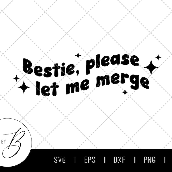 Bestie Please Let Me Merge Sticker - Etsy