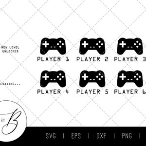 New Level Unlocked Player Loading SVG | Player 1-6 | Gamer Baby ...
