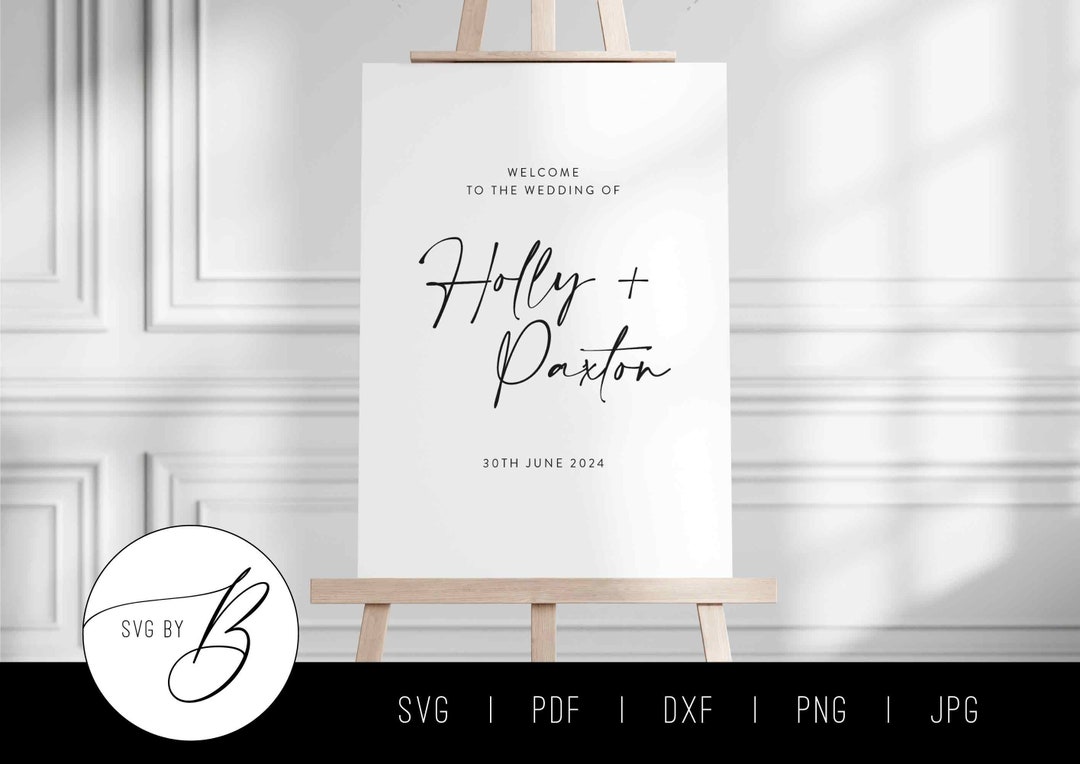 Personalized Welcome Sign SVG + Printable | Custom Names + Date | Svg ...