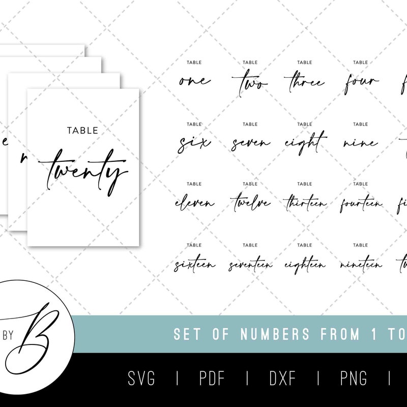 Table Numbers Svg - Etsy