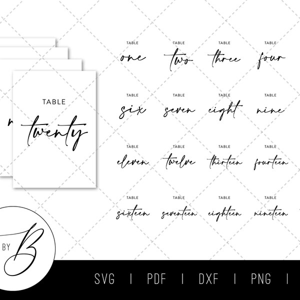 Wedding Table Number - Etsy