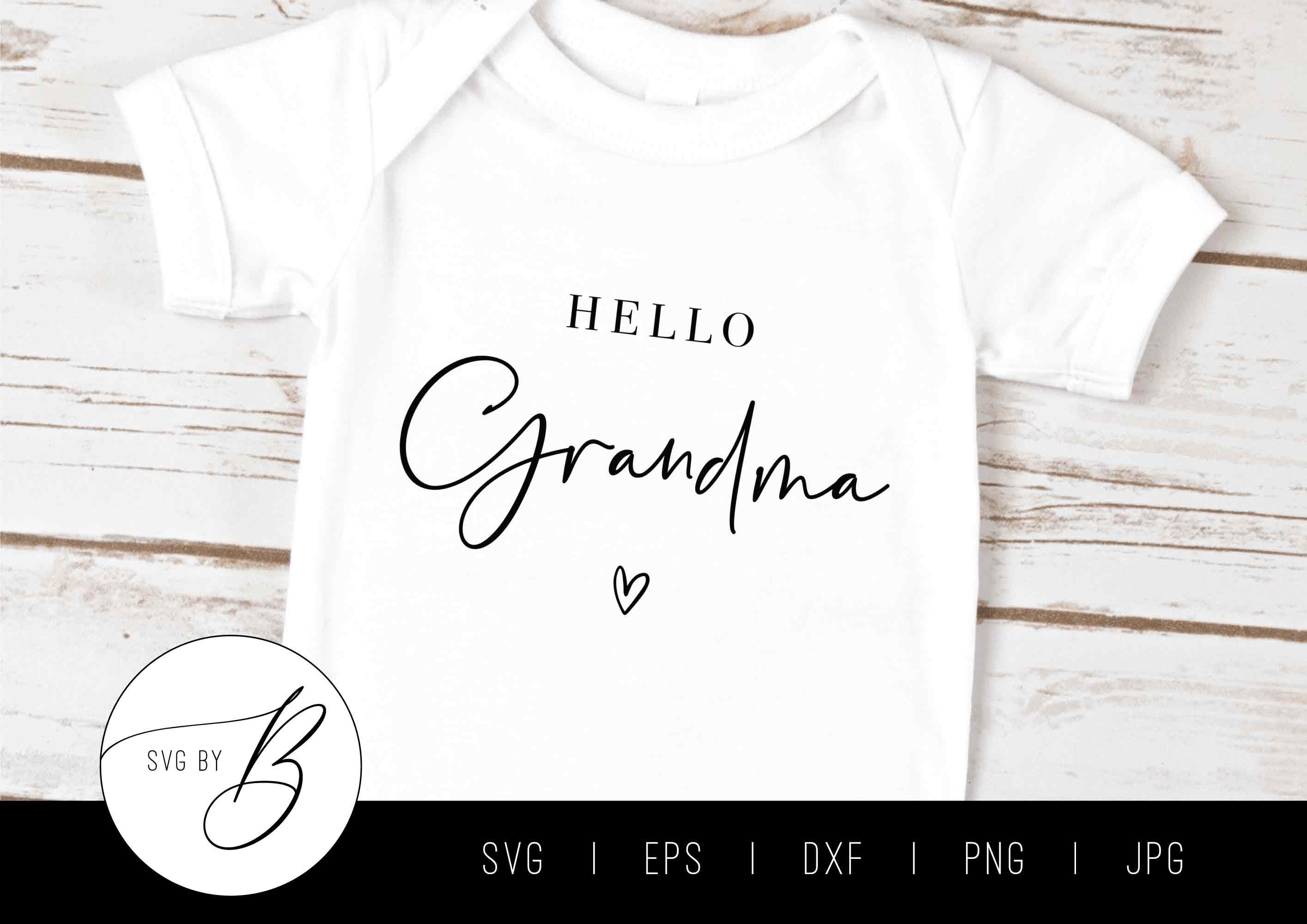 Hello Grandma SVG Pregnancy Announcement SVG Svg Eps | Etsy