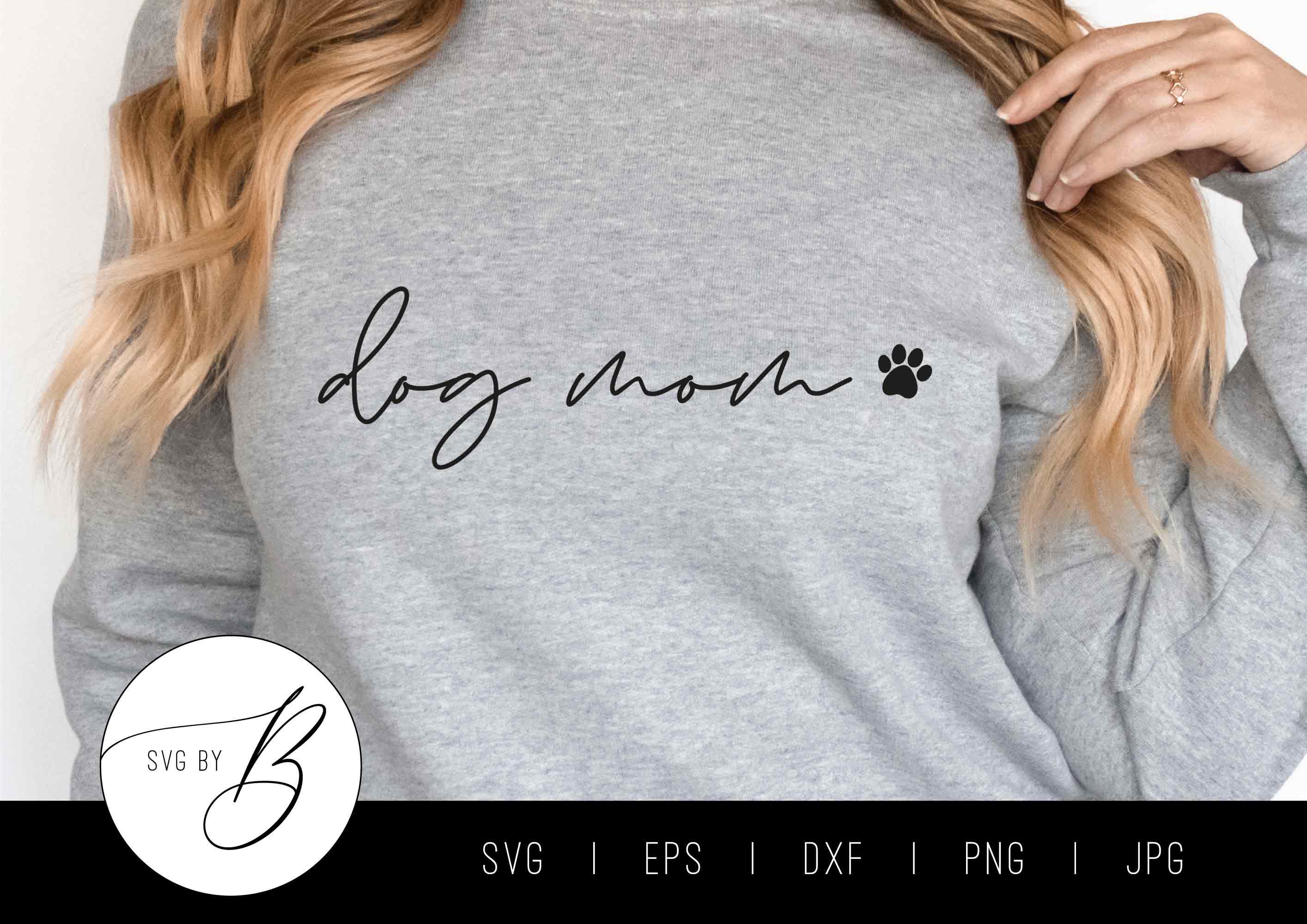 Dog Mom Script SVG Paw Print Dog Mom Dog Mama Dog Lover - Etsy