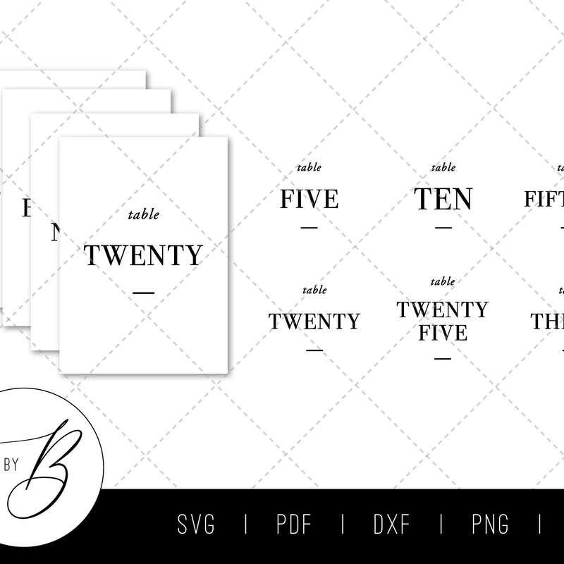 Table Numbers Svg - Etsy