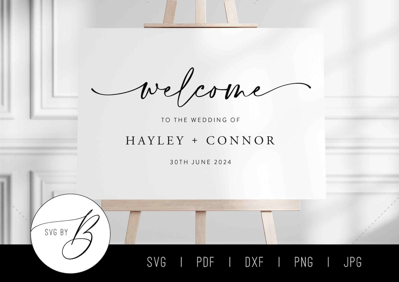 Personalized Welcome Sign SVG + Printable | Custom Names + Date | Svg ...