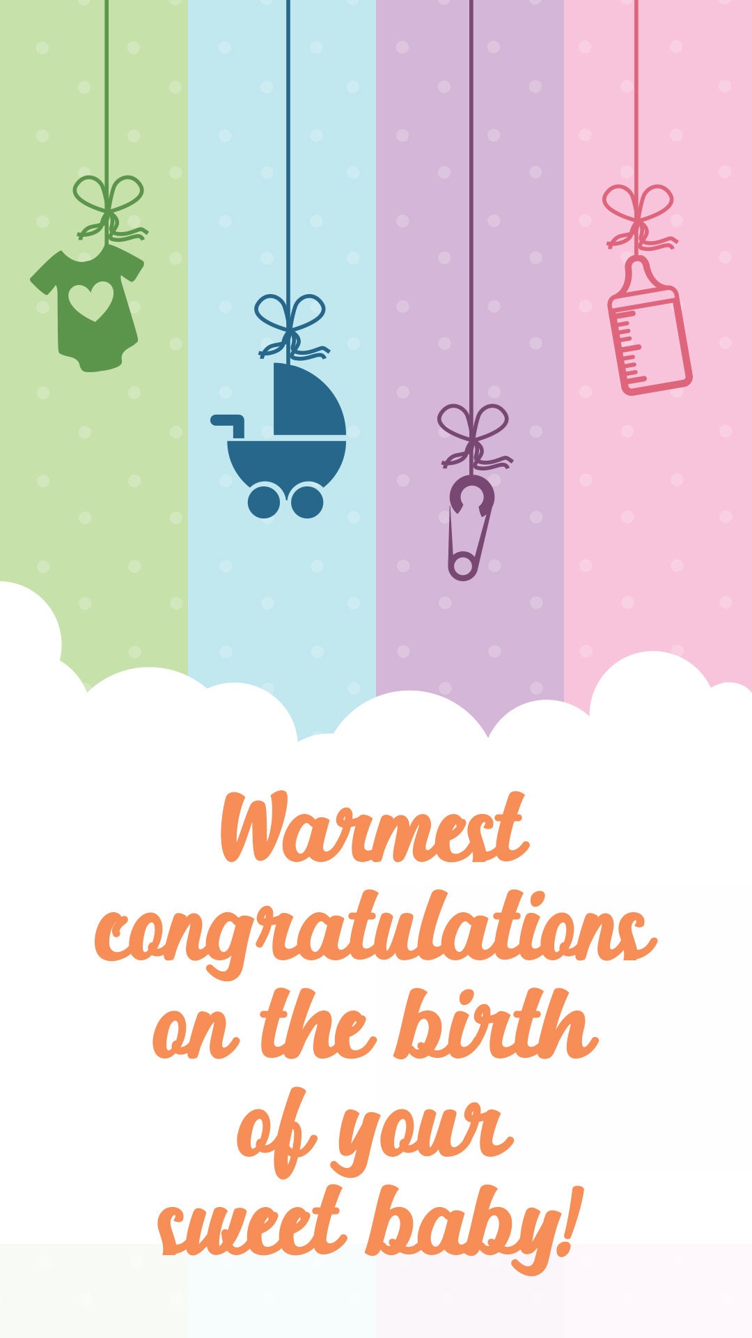 Electronic Congratulations on Your Baby E-card New Baby - Etsy