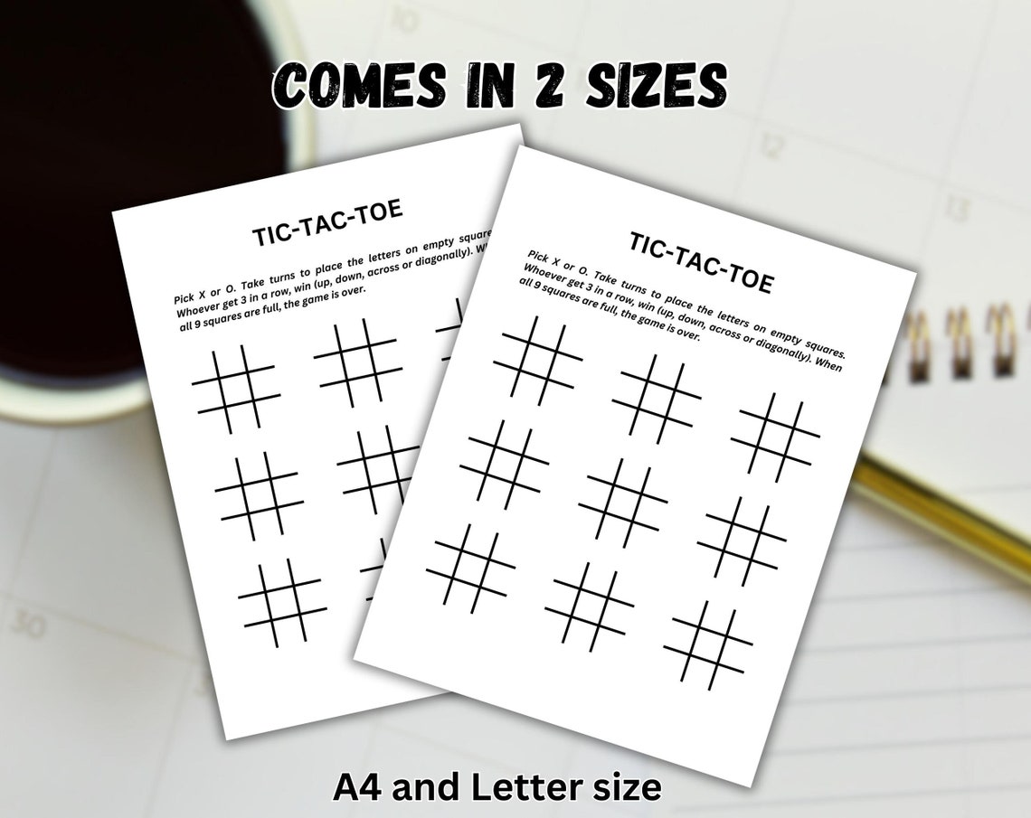 Printable Blank Tic-tac-toe Game for Kids | Party Game | Children ...