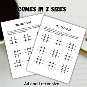 Printable Blank Tic-tac-toe Game for Kids | Party Game | Children ...
