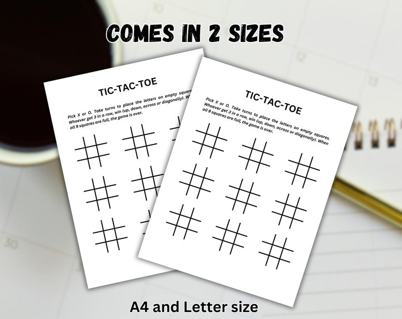 Printable Blank Tic-tac-toe Game for Kids | Party Game | Children ...