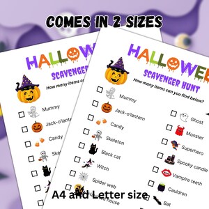 Printable Halloween Scavenger Hunt for Kids | Halloween Party Game ...