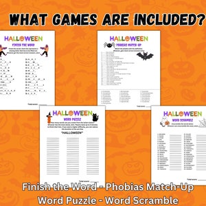 Printable Halloween 10 Game Big Bundle | Halloween Activities for Kids ...