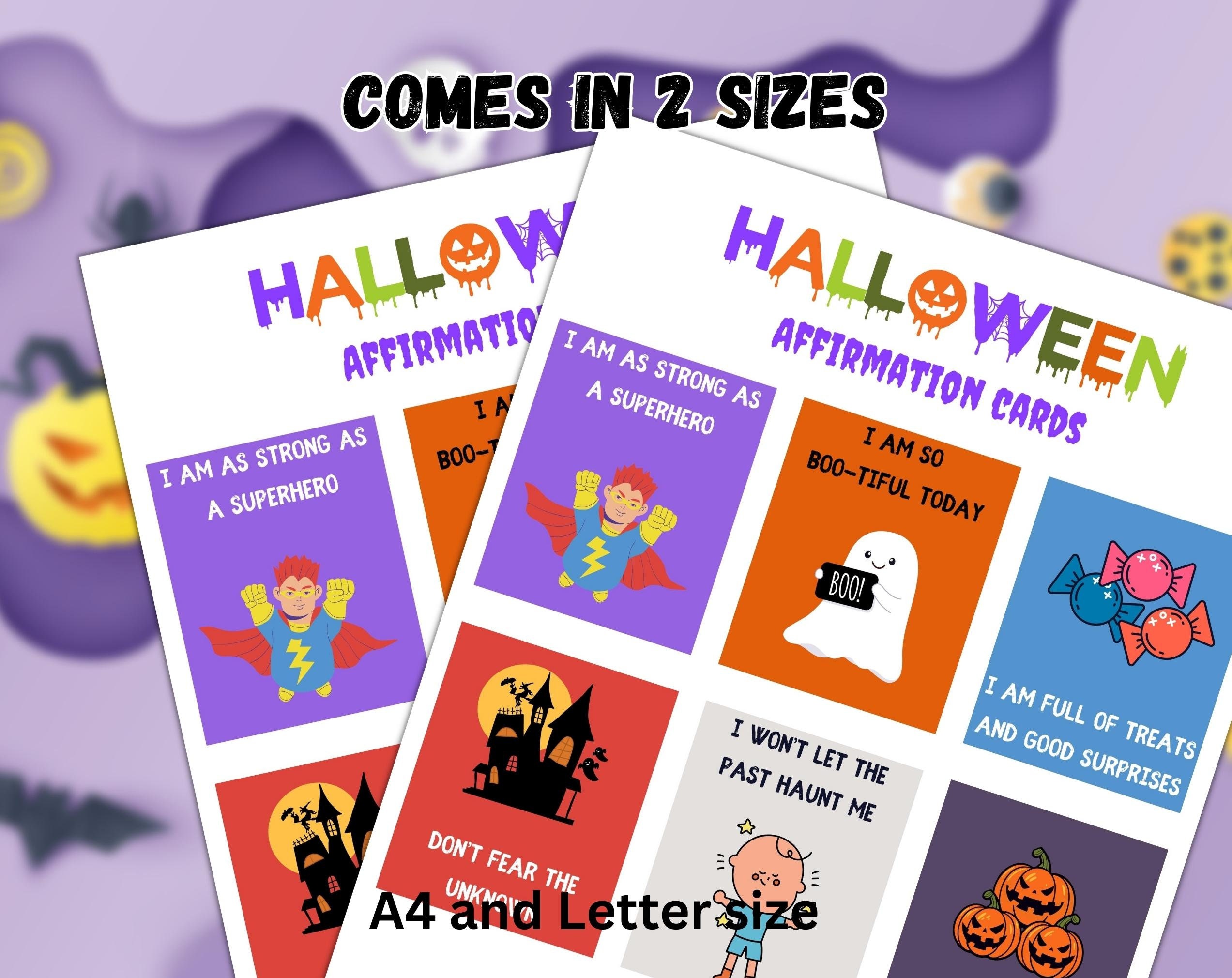 Printable Halloween Affirmation Cards | Halloween Positive Affirmation ...