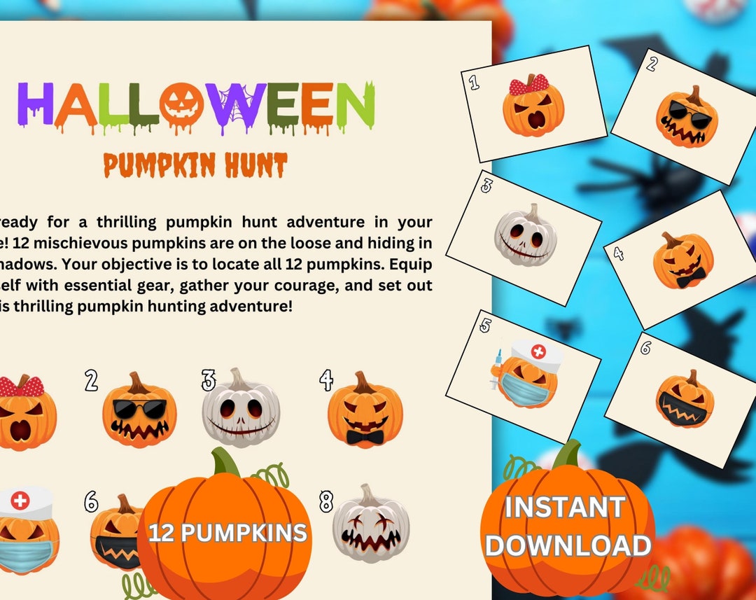 Printable Halloween Pumpkin Hunt for Kids | Halloween Activity for Kids ...