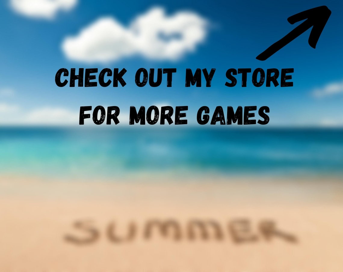 Printable Summer Bucket List Game | Summer Activity for Kids and Adults ...
