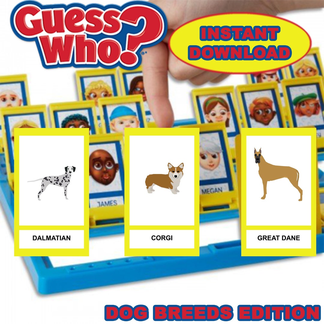 Dog Breeds Printable Guess Who Cards Montessori Cards - Etsy UK