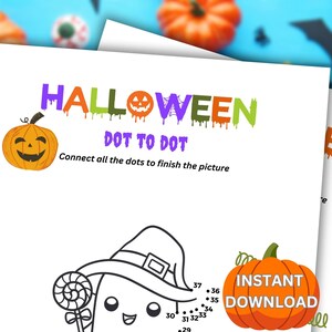 Printable Halloween Dot to Dot | Halloween Activity for Kids and Adults ...