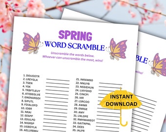 Spring Game for Kids | Printable Word Game | Spring Printable Game ...