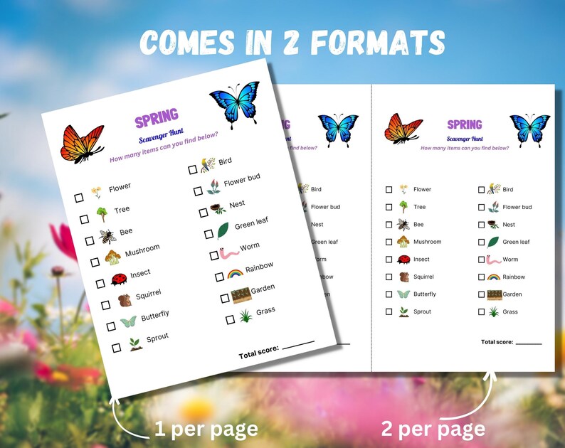 Printable Spring Scavenger Hunt for Kids Spring Party Game - Etsy