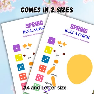 Spring Roll A Chick Game | Printable Party Activity for Kids & Adults ...