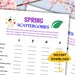 Printable Spring Scattergories Game | Spring Activity for Kids and ...