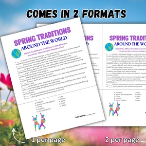 Printable Spring Traditions Around the World | Spring Activity for Kids ...