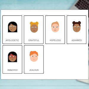 Printable Feelings Chart Flash Cards | Montessori Cards | 30 ...