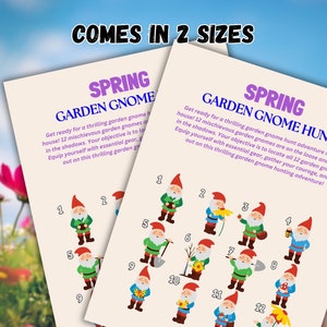 Printable Spring Garden Gnome Hunt for Kids | Spring Activity for Kids ...