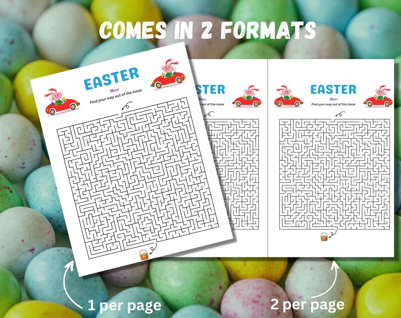 Printable Easter Maze Easter Activity for Kids and Adults Party Games ...