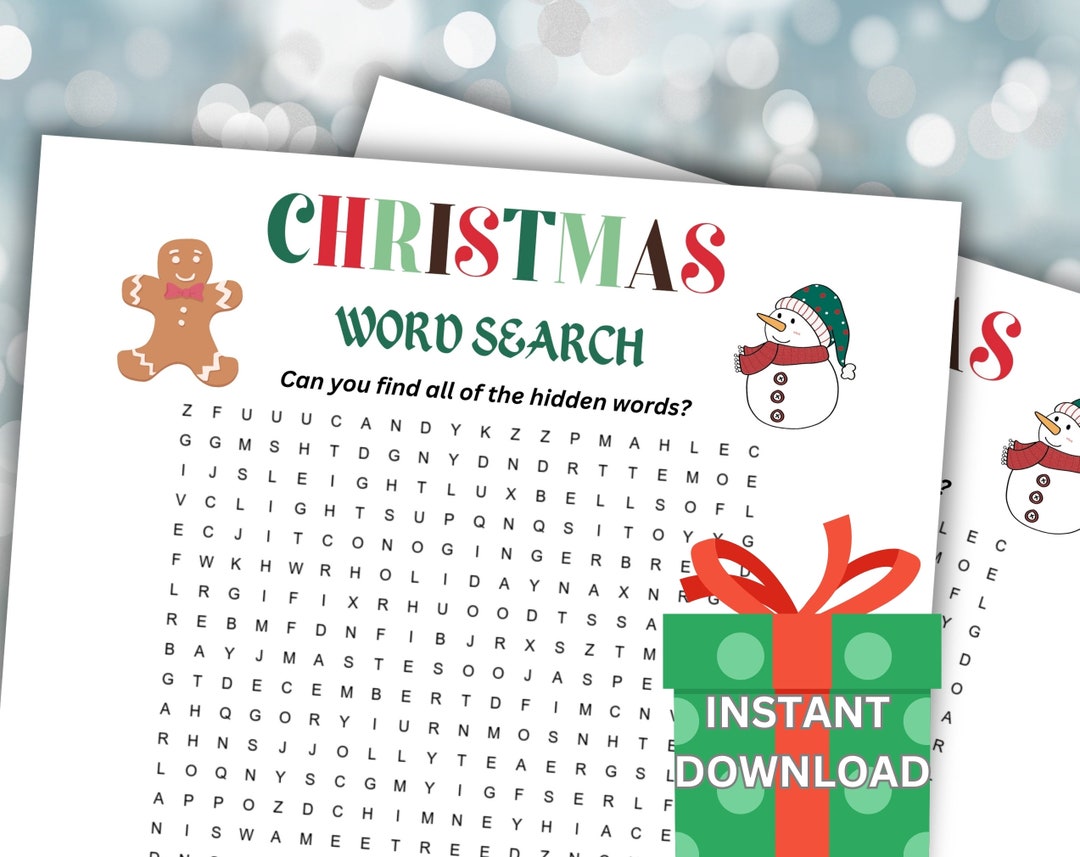 Printable Christmas Word Search | Christmas Activity for Kids and ...
