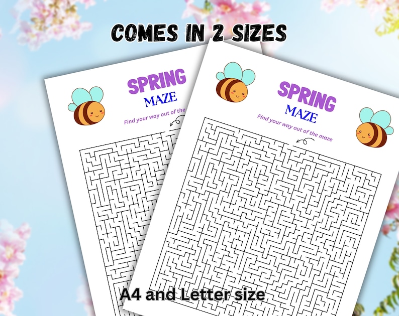 Printable Spring Maze | Spring Activity for Kids and Adults | Party ...