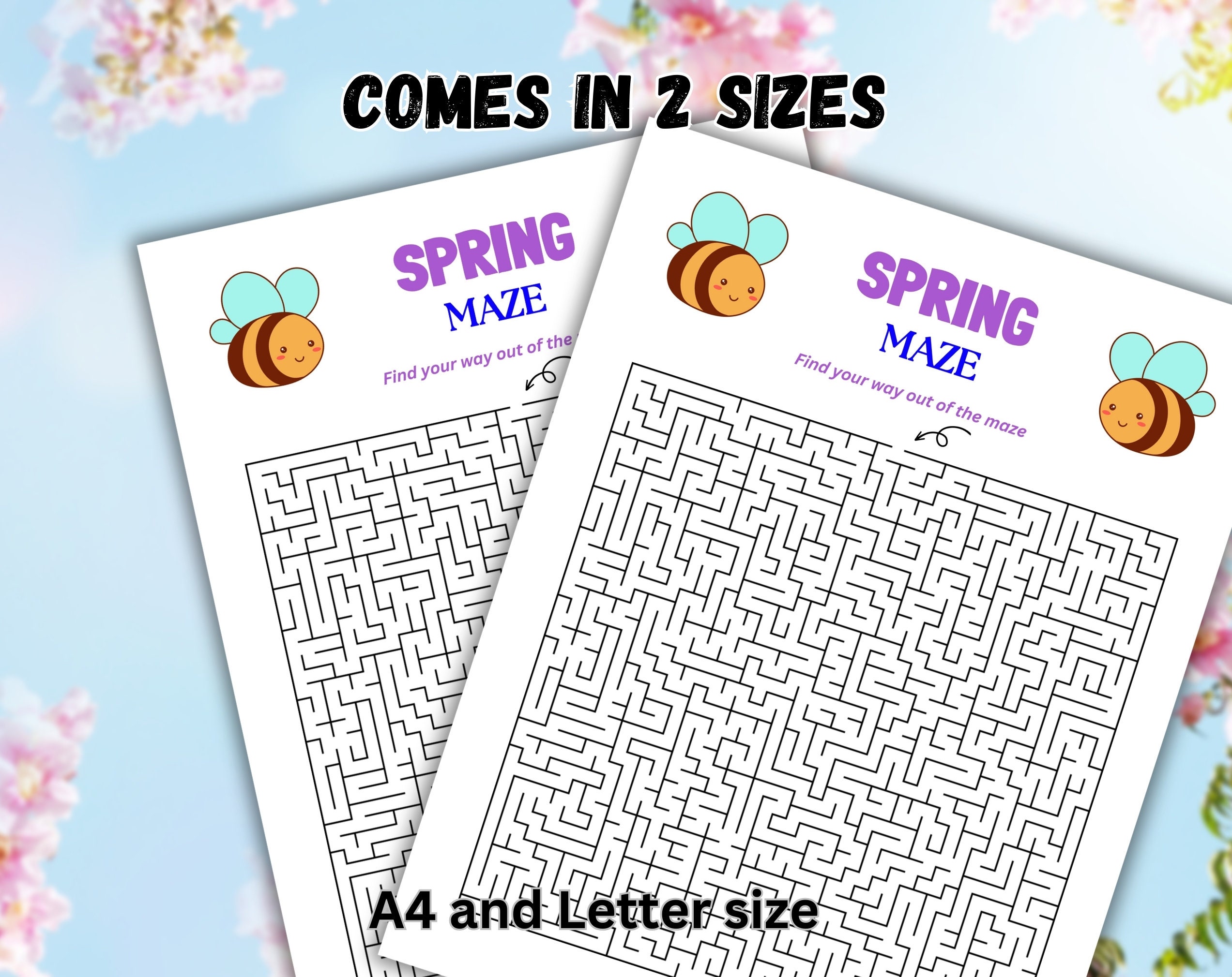 Printable Spring Maze | Spring Activity for Kids and Adults | Party ...