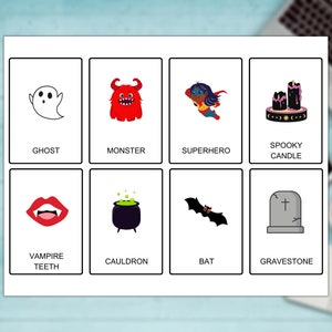 Printable Halloween Flash Cards | Montessori Cards | 24 Nomenclature ...