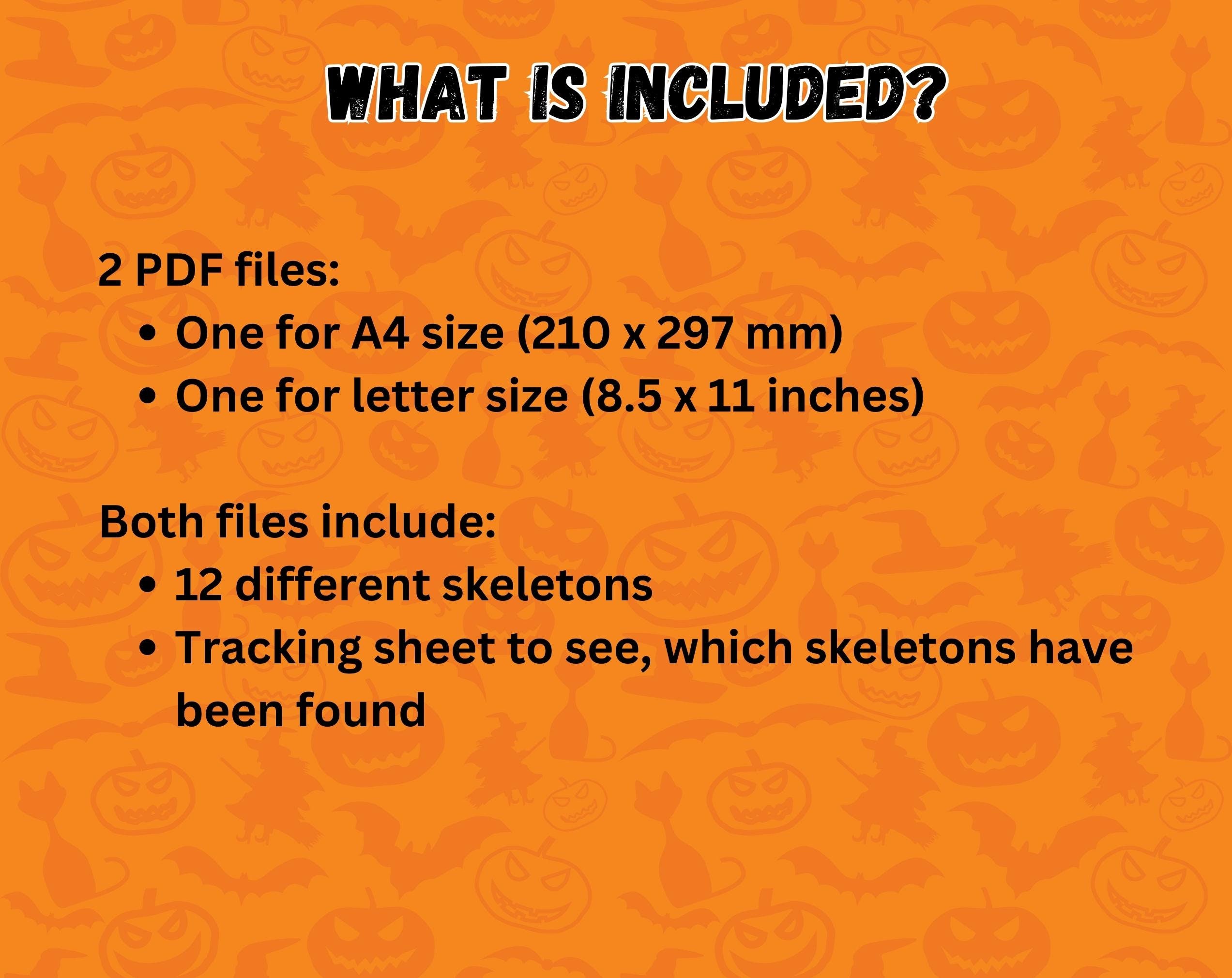 Printable Halloween Skeleton Hunt for Kids Halloween Activity for Kids ...