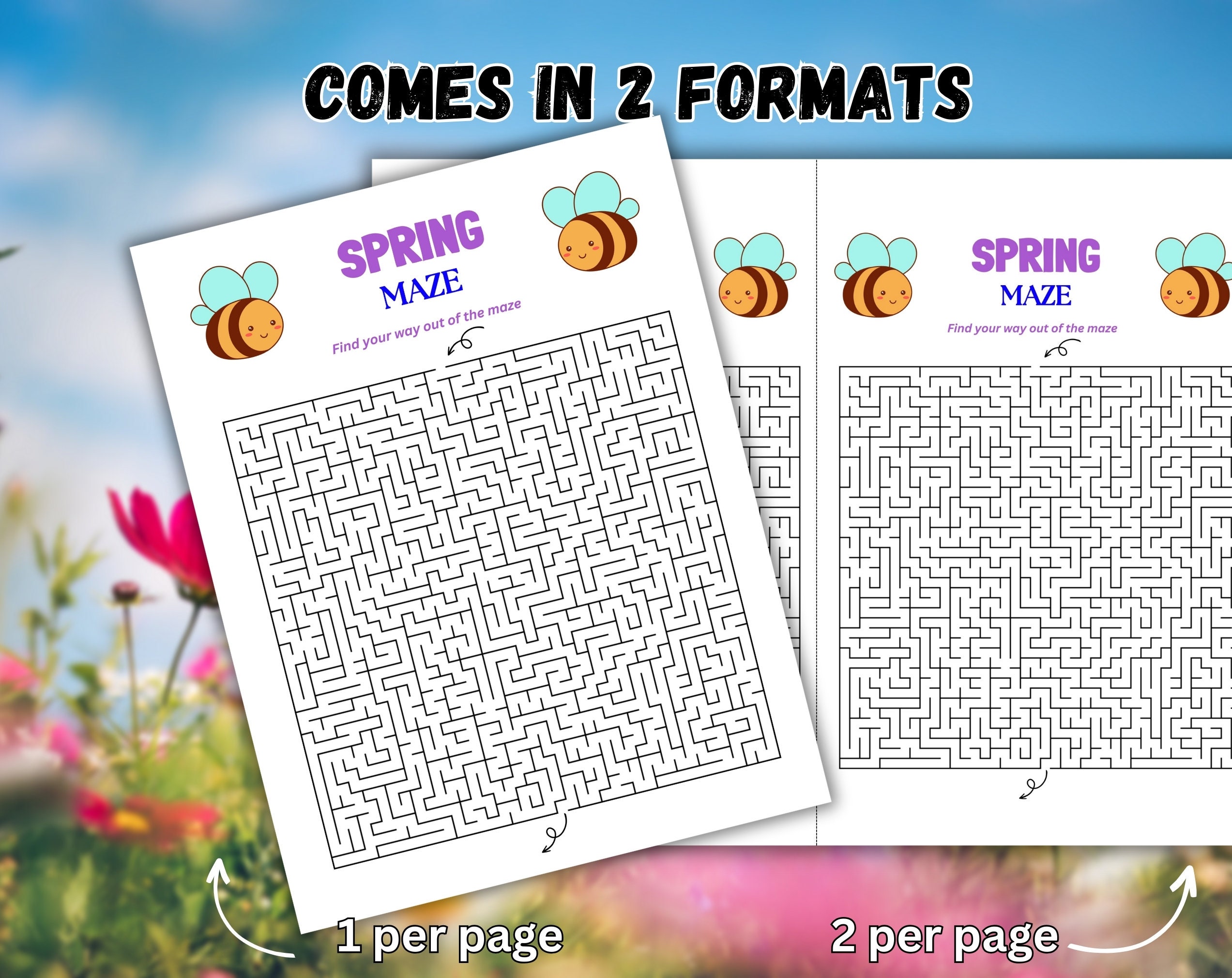 Printable Spring Maze | Spring Activity for Kids and Adults | Party ...