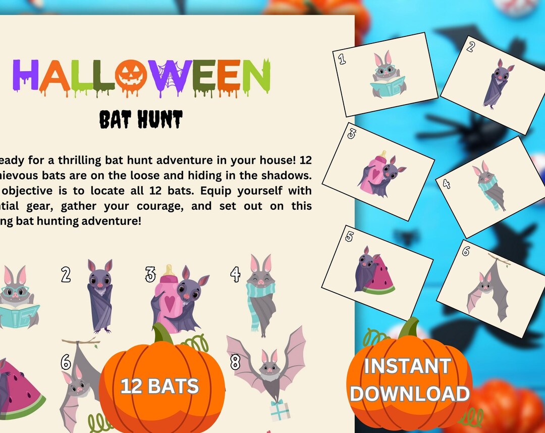 Halloween Bat Treasure Hunt Game | Printable Party Activity for Kids ...