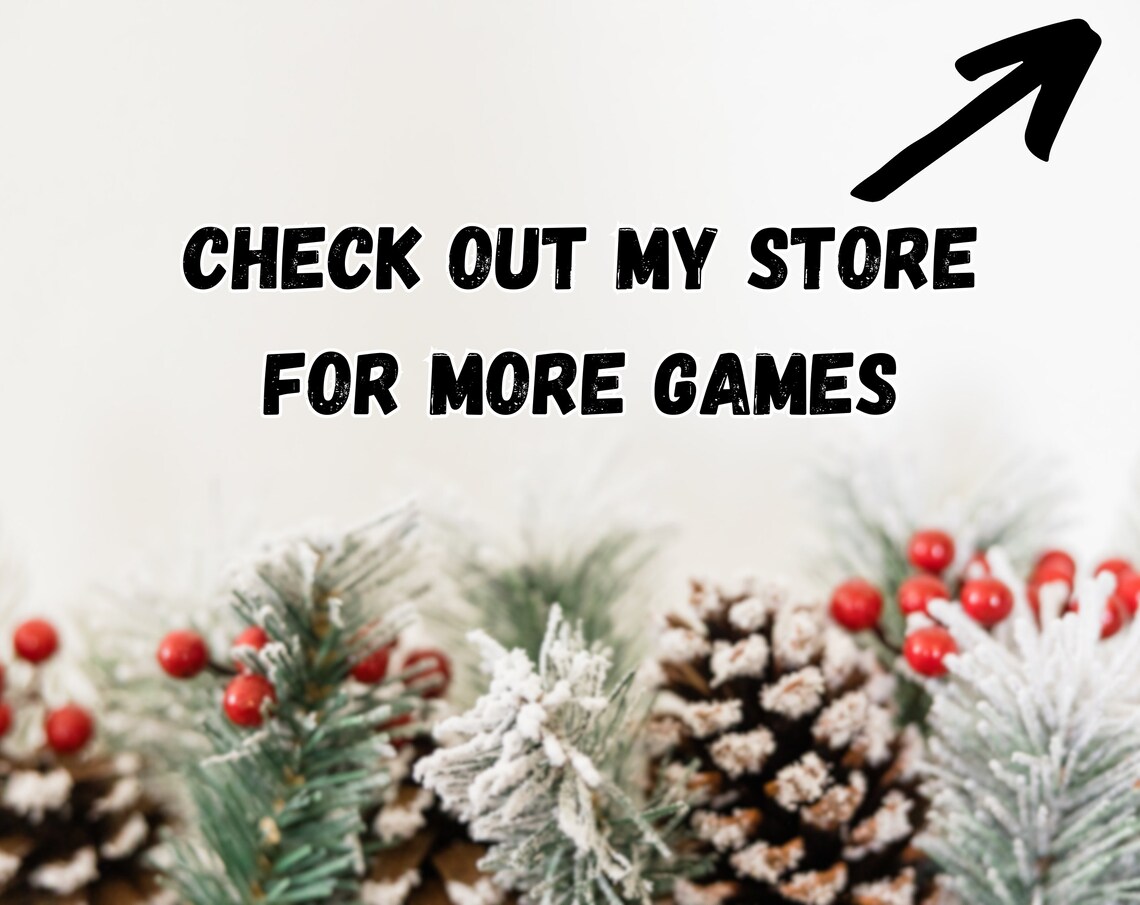 Printable Christmas Bucket List Game | Christmas Activity for Kids and ...