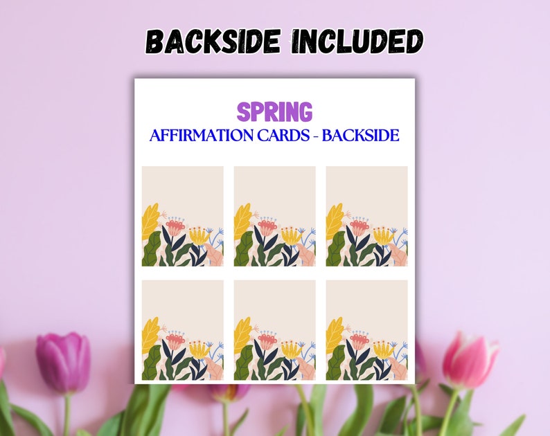 Printable Spring Affirmation Cards | Spring Positive Affirmation Cards ...