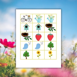 Printable Spring Memory Game | Spring Activity for Kids and Adults ...