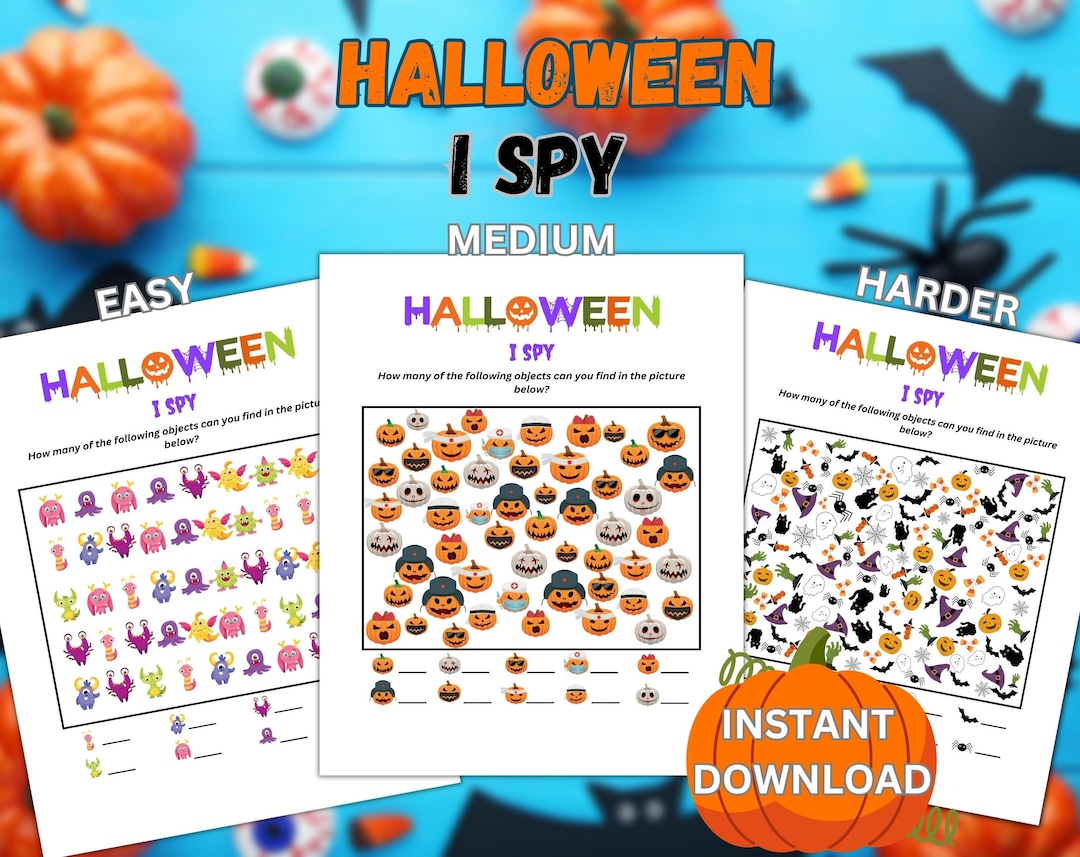 Printable Halloween I Spy Game | Halloween Activity for Kids and Adults ...
